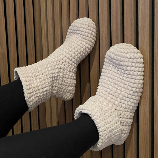 Hæklede "BOOTIE Slippers" – Guldsnoren